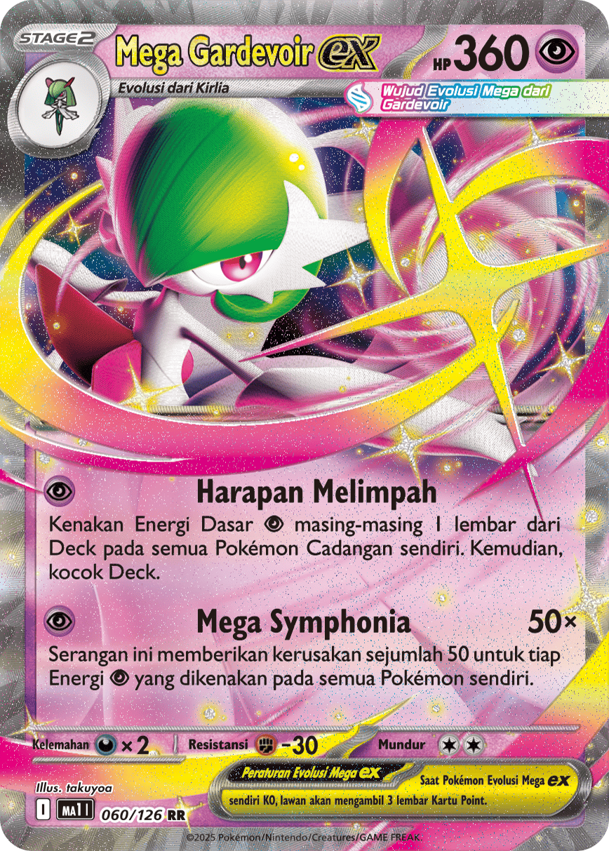 Mega Gardevoir ex RR - Pokemon Card 060/126 Mega Evolution - Indonesia ...