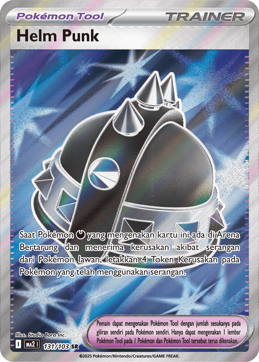 Helm Punk SR - Pokemon Card 131/103 Blue Flames - Indonesian ...